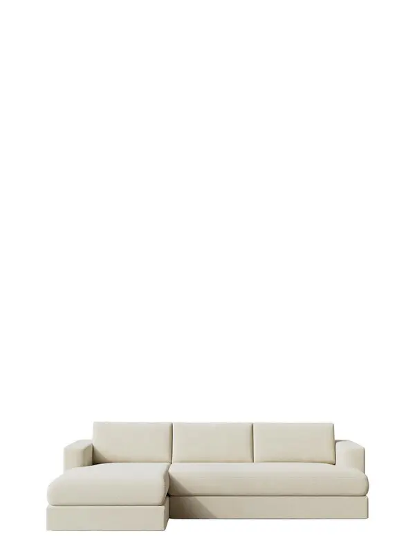 Quince Sierra Curved Arm Chaise Sectional - Linen