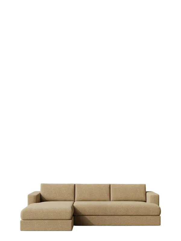 Quince Sierra Curved Arm Chaise Sectional - Mushroom