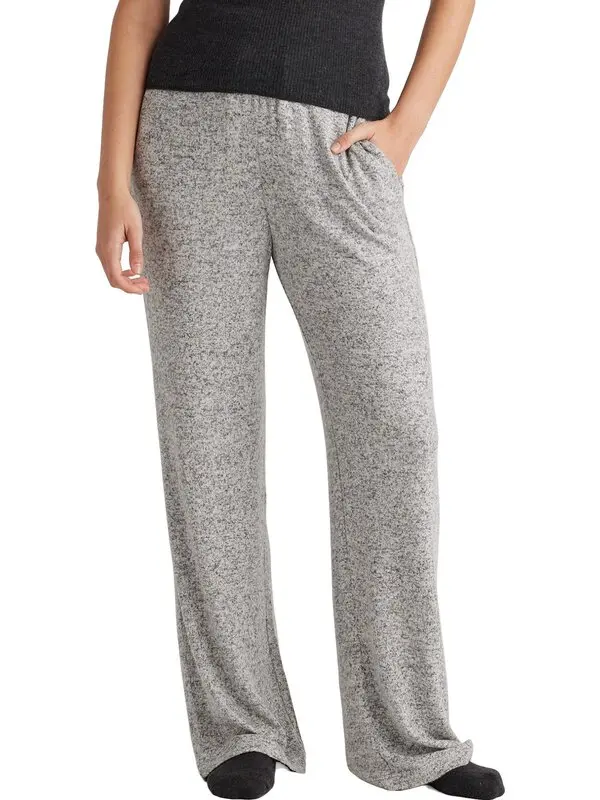 Quince Brushed Lounge Straight Leg Pant - Heather Grey