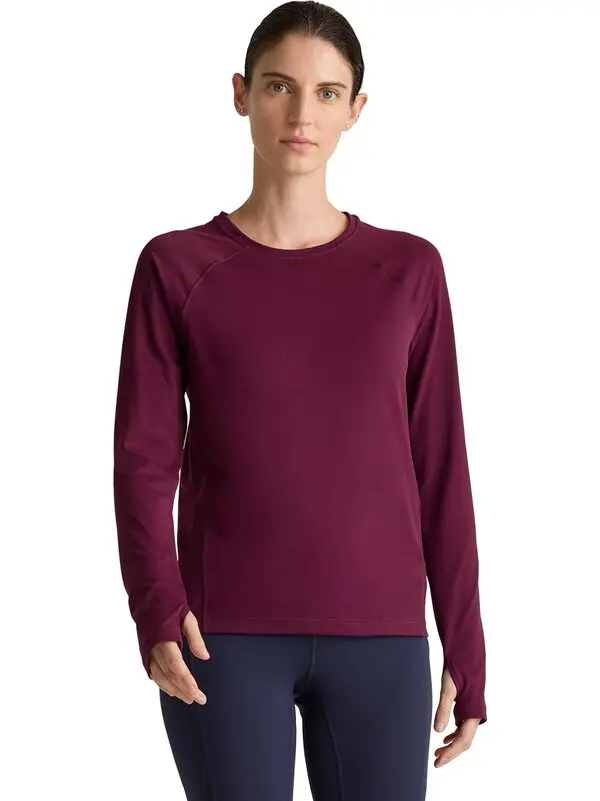 Quince Ultra-form Long Sleeve Top - Plum