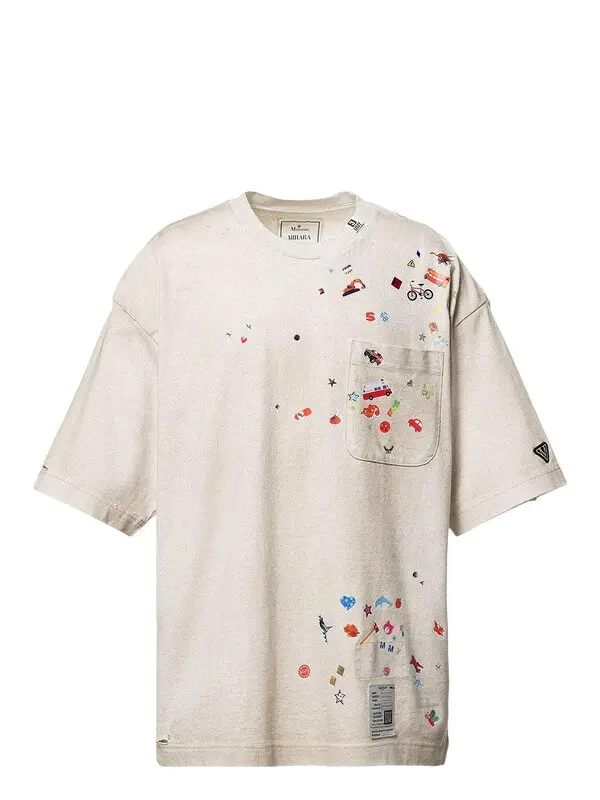 Mihara Yasuhiro Sticker T-shirt - Grey