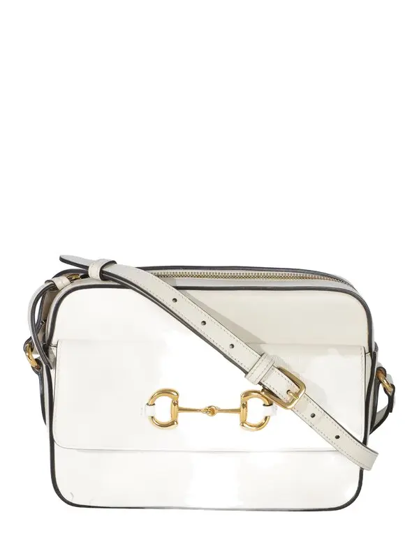 Gucci 1955 Horsebit Shoulder Bag - White
