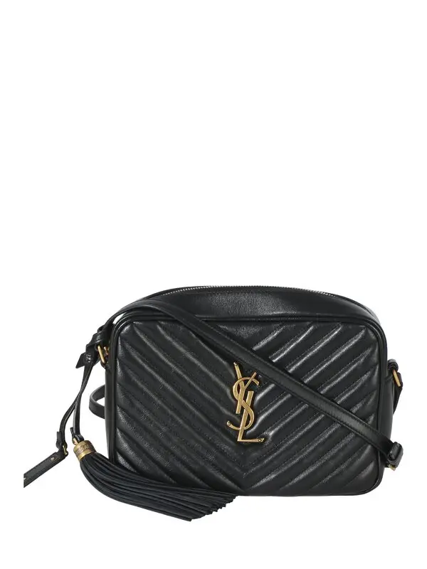 Saint Laurent Matelassé Leather Lou Camera Bag - Black