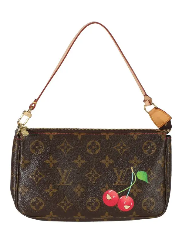 LOUIS VUITTON Monogram Canvas Cerises Pochette Accessories - Brown