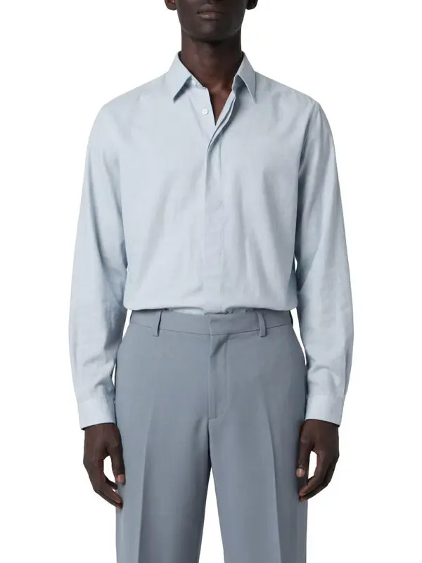 LARDINI Classic Cotton Blend Shirt - Blue