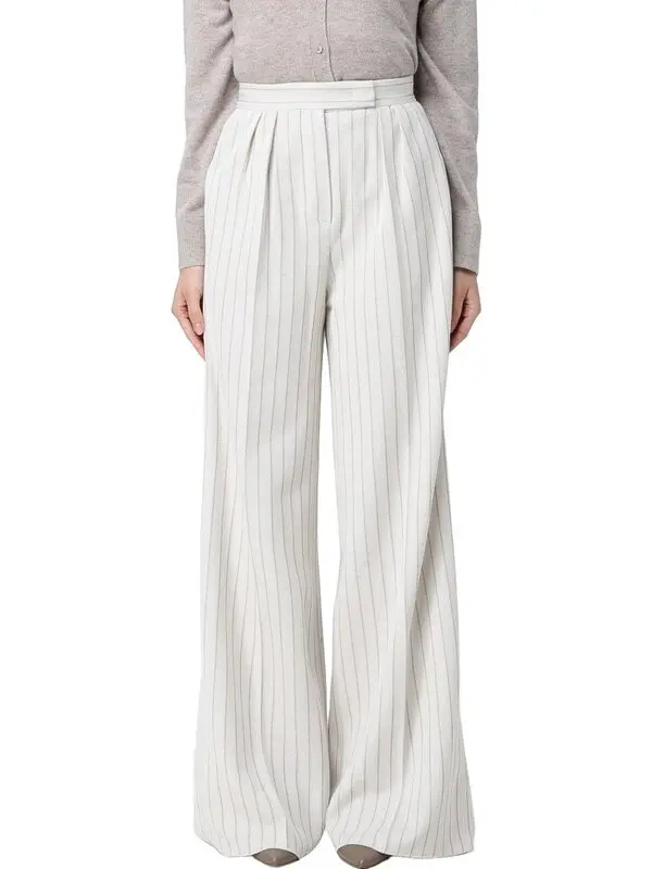 Max Mara Wide Leg Trousers - White