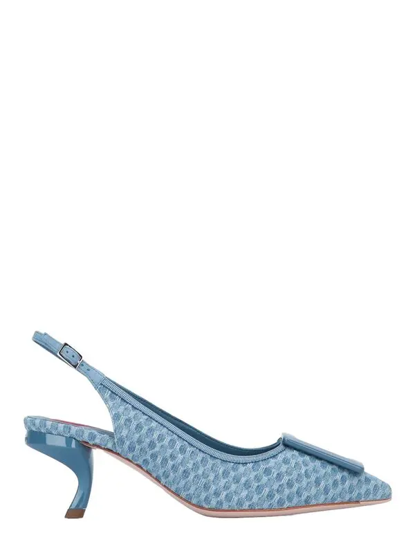 ROGER VIVIER Slingback Pumps - Gnawed Blue