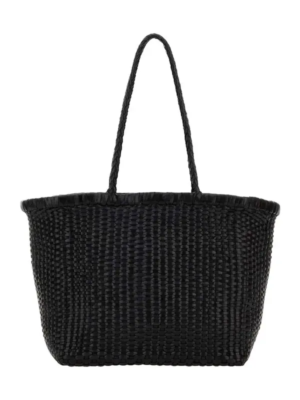 Dragon Diffusion Woven Shoulder Bag - Black