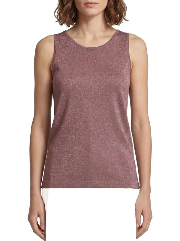Brunello Cucinelli Cashmere And Silk Basic Top - Strawberry
