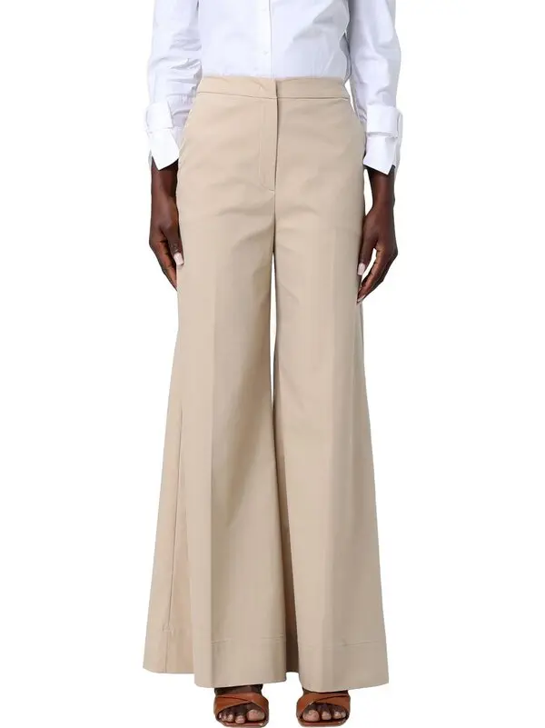 HANITA Wide Leg Trousers - Beige