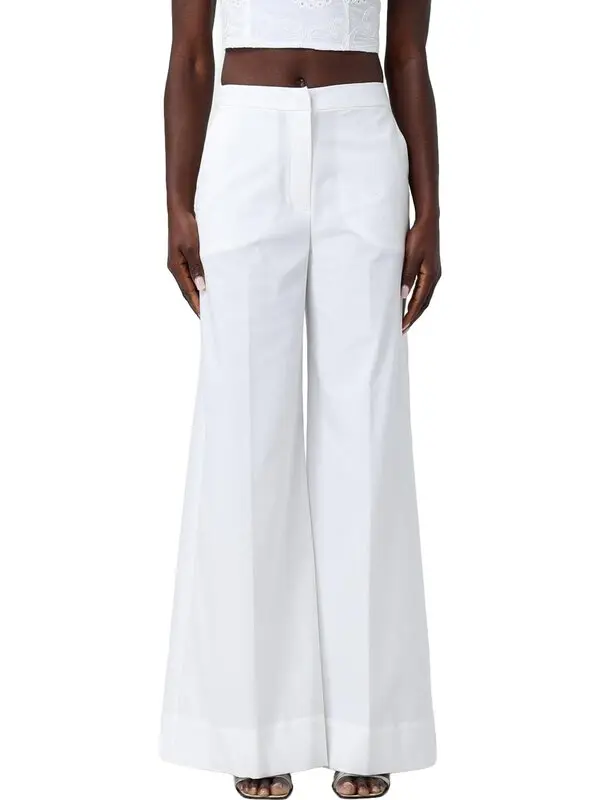 HANITA Wide Leg Trousers - Yellow Cream