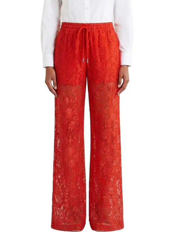 Ermanno Scervino Wide Leg Pants - Red