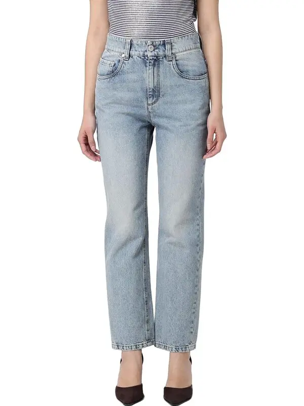 Brunello Cucinelli High-waisted Straight Leg Jeans - Blue