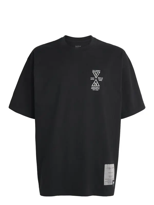 Yohji Yamamoto X Neighborhood Cotton Graphic T-shirt - Black