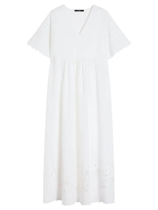 Max Mara Cotton Jersey Midi Dress - White