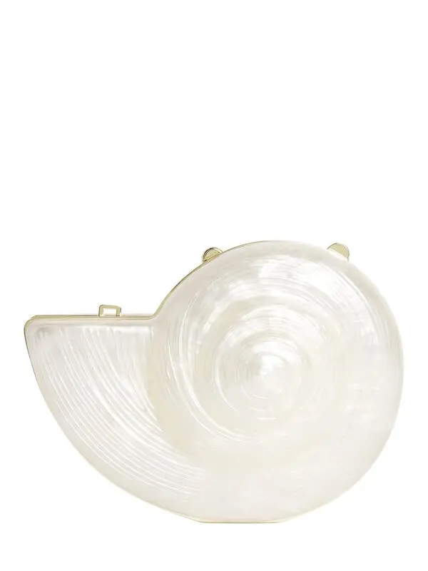 Simkhai Shell Marion Clutch - Ivory