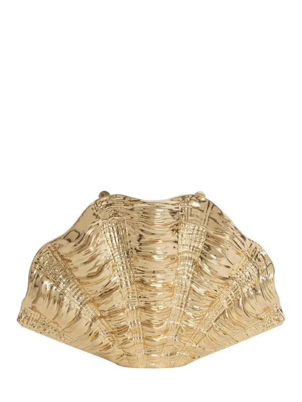 Simkhai Shell Venus Clutch - Gold