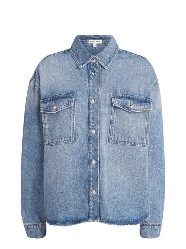 ANINE BING Paxton Denim Shirt - Blue