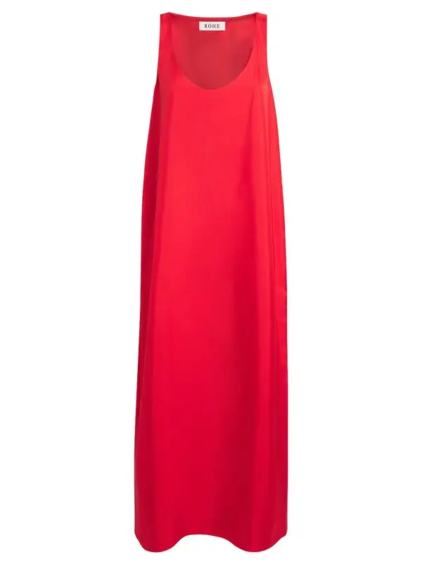 RÓHE Silk Maxi Dress - Red