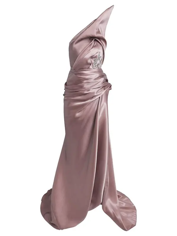 Maticevski Satin Embellished Contentment Gown - Pink