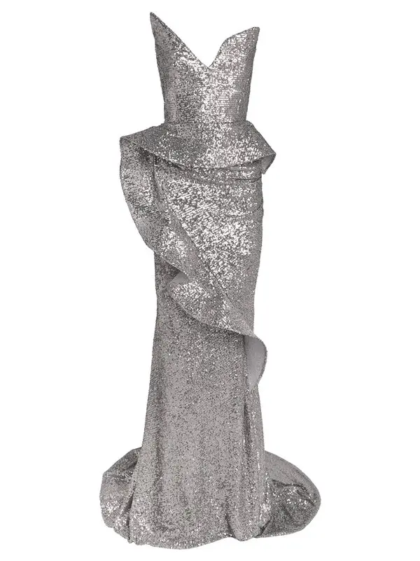Maticevski Sequin-embellished Glorious Gown - Silver