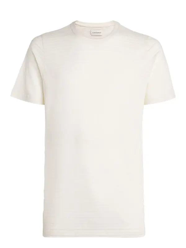 Oliver Spencer Organic Cotton Jacquard T-shirt - Beige