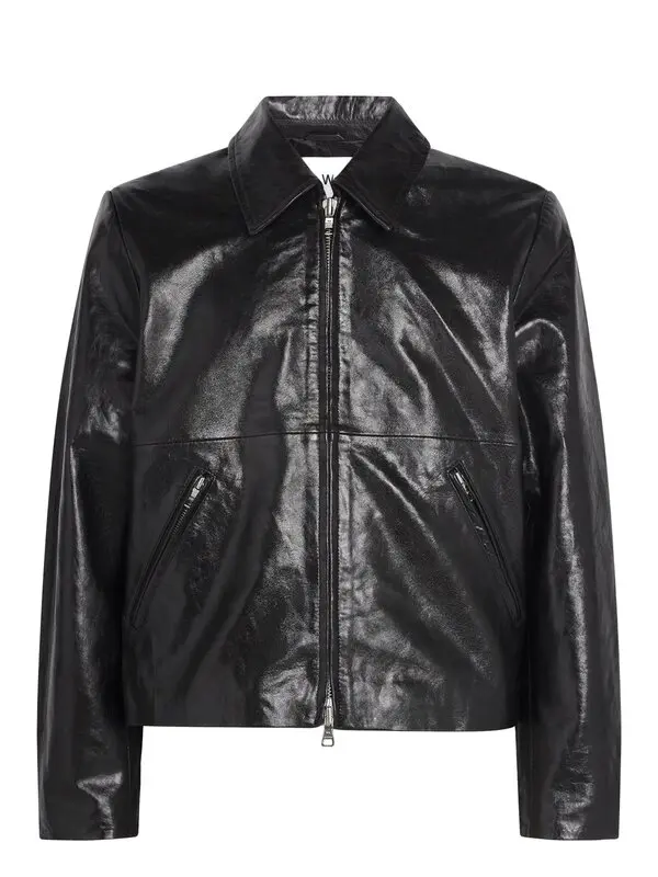 WON HUNDRED Leather Dutton Jacket - Black