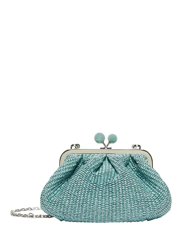 Max Mara Woven Pasticcino Clutch - Blue