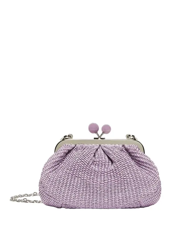 Max Mara Small Woven Pasticcino Clutch - Purple