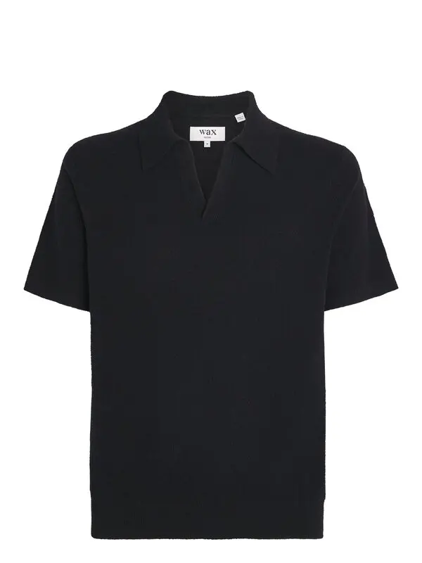 WAX LONDON Cotton-blend Siena Polo Shirt - Black