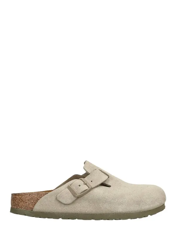 BIRKENSTOCK Suede Boston Clogs - Green