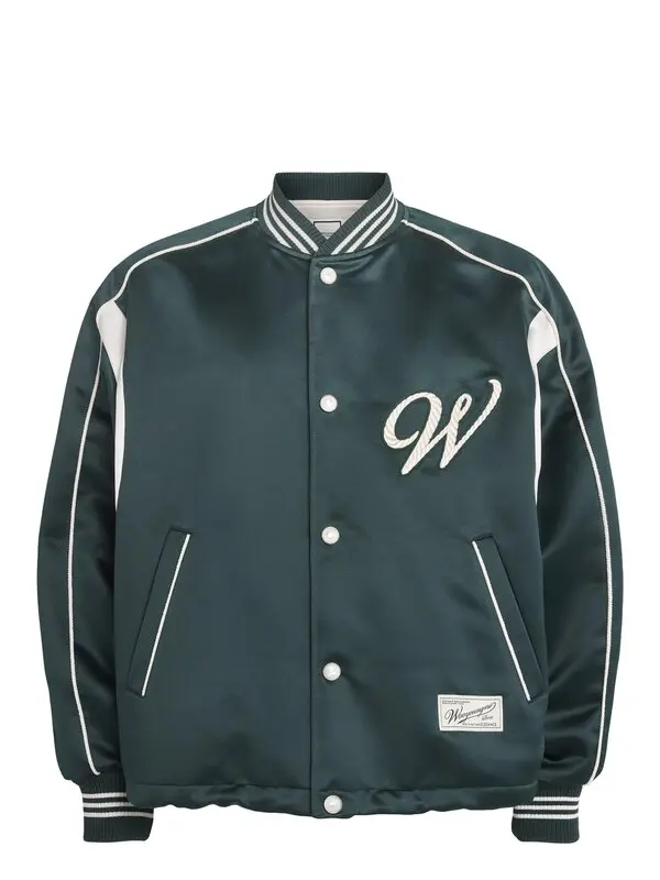 WOOYOUNGMI Logo Appliqué Baseball Jacket - Green
