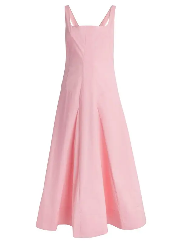 Staud Cotton Willow Midi Dress - Pink