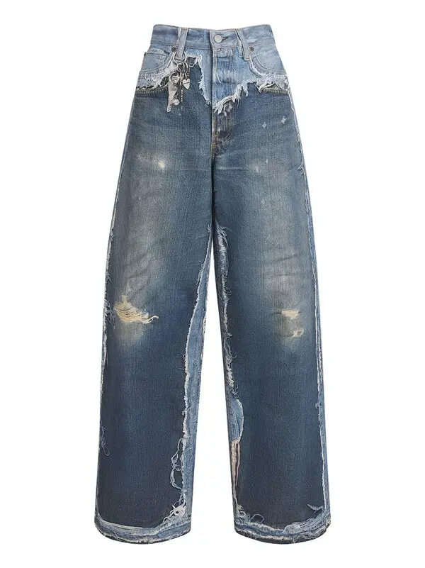 Acne Studios Trompe-l'oeil 1981 Low-rise Jeans - Blue