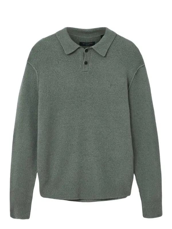 ALLSAINTS Statten Polo Sweater - Green