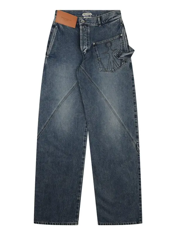 JW Anderson Jeans With Logo Patch - Blue