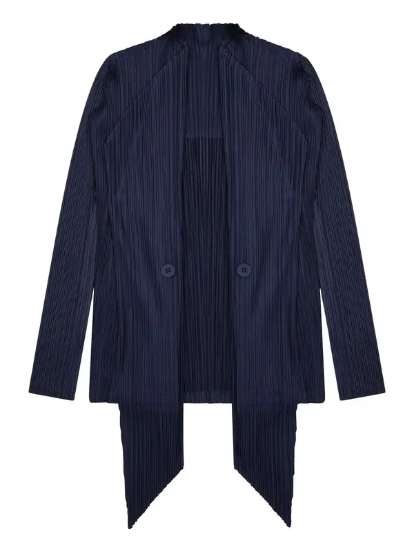Issey Miyake Pleated Cardigan - Blue