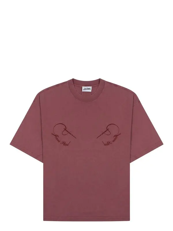 JEAN PAUL GAULTIER Logo Graphic T-shirt - Bordeaux