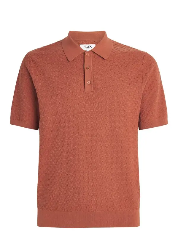 WAX LONDON Cotton-cashmere Naples Polo Shirt - Red
