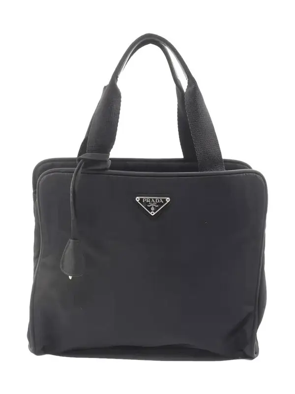 Prada 2000s Triangle-logo Tote Bag - Black