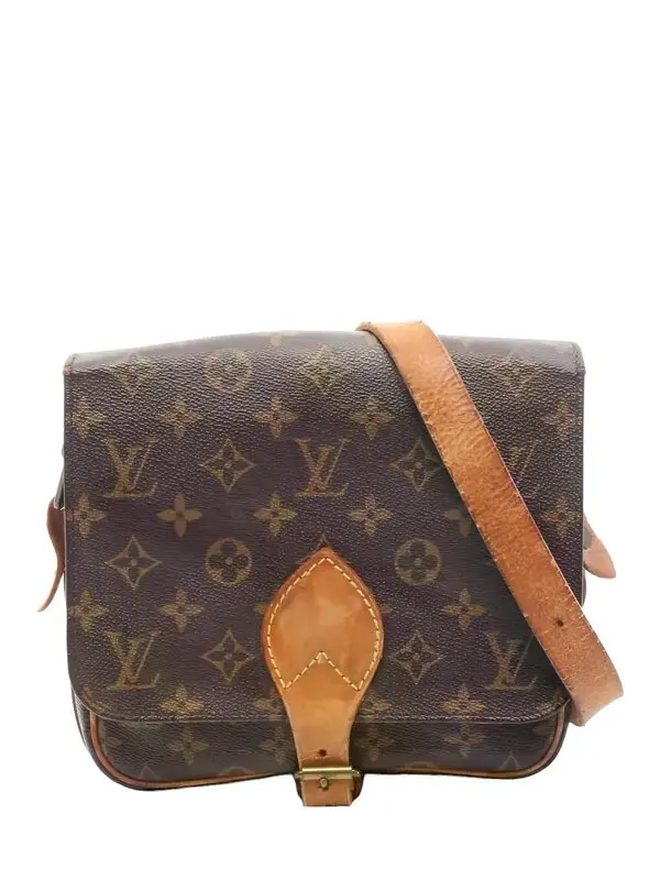 LOUIS VUITTON 1993 Mm Cartouchiere Monogram Canvas Shoulder Bag - Brown
