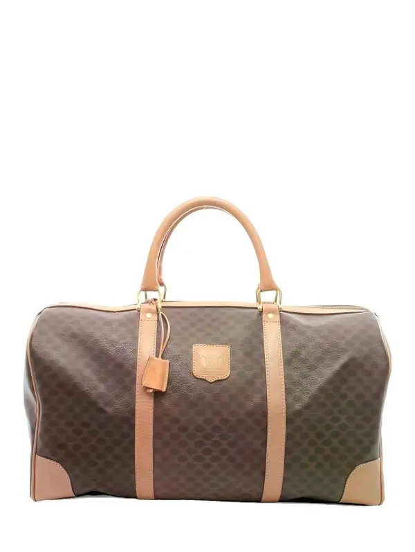 Celine 2000s Macadam Boston Holdall Bag - Brown