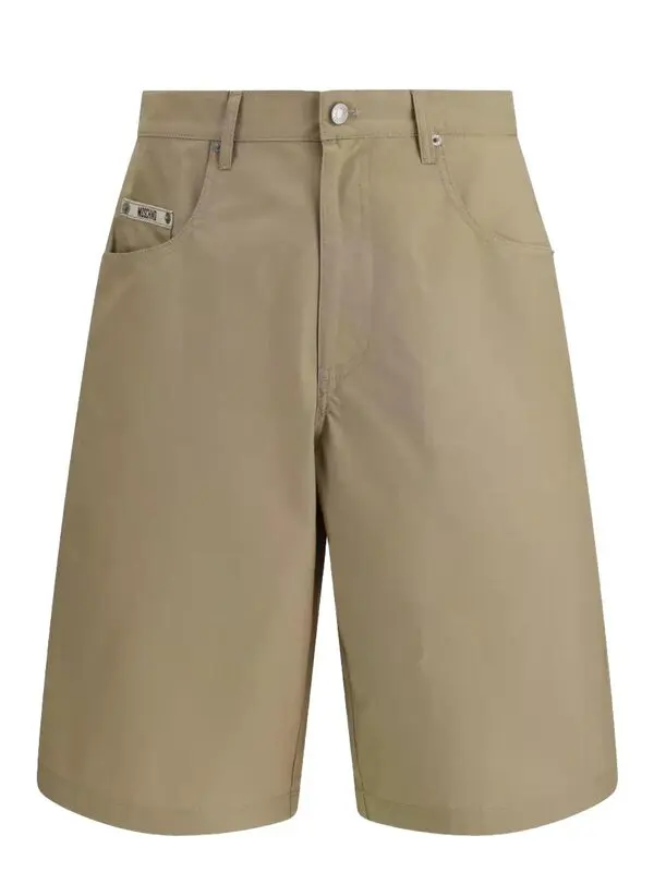 Moschino Logo-patch Shorts - Neutrals
