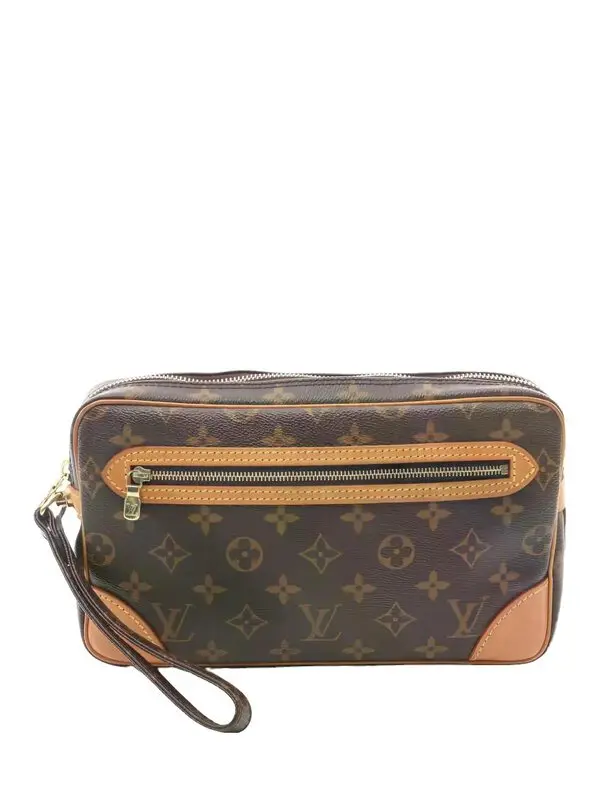 LOUIS VUITTON 2003 Marly Dragonne Wristlet - Brown