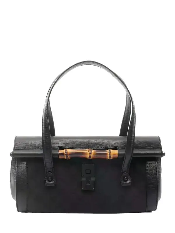 Gucci 2010s Bamboo Top Handle Tote Bag - Black