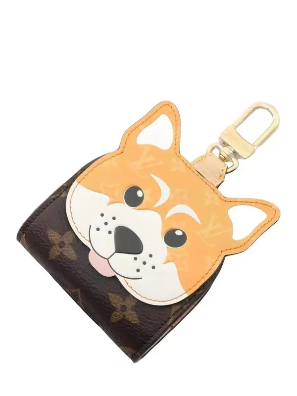 LOUIS VUITTON 2024 Shiba Monogram Bag Charm - Brown
