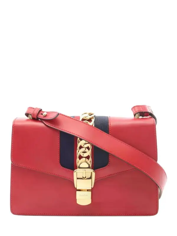Gucci Small Sylvie Shoulder Bag - Red