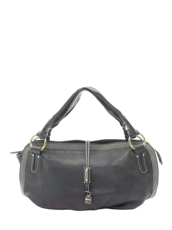 Celine 2000s Leather Tote Bag - Black