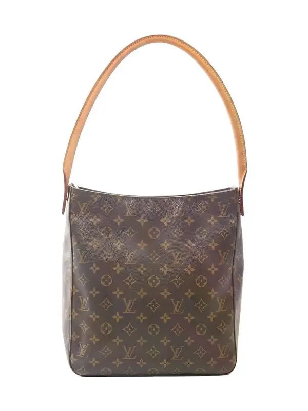LOUIS VUITTON 2001 Gm Looping Monogram Tote - Brown