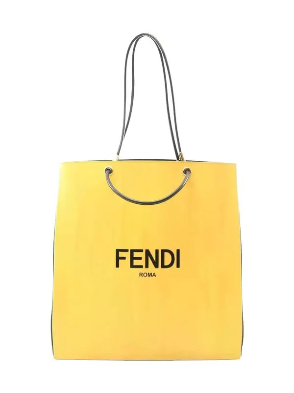 Fendi 2010s Medium Roma Leather Tote Bag - Yellow